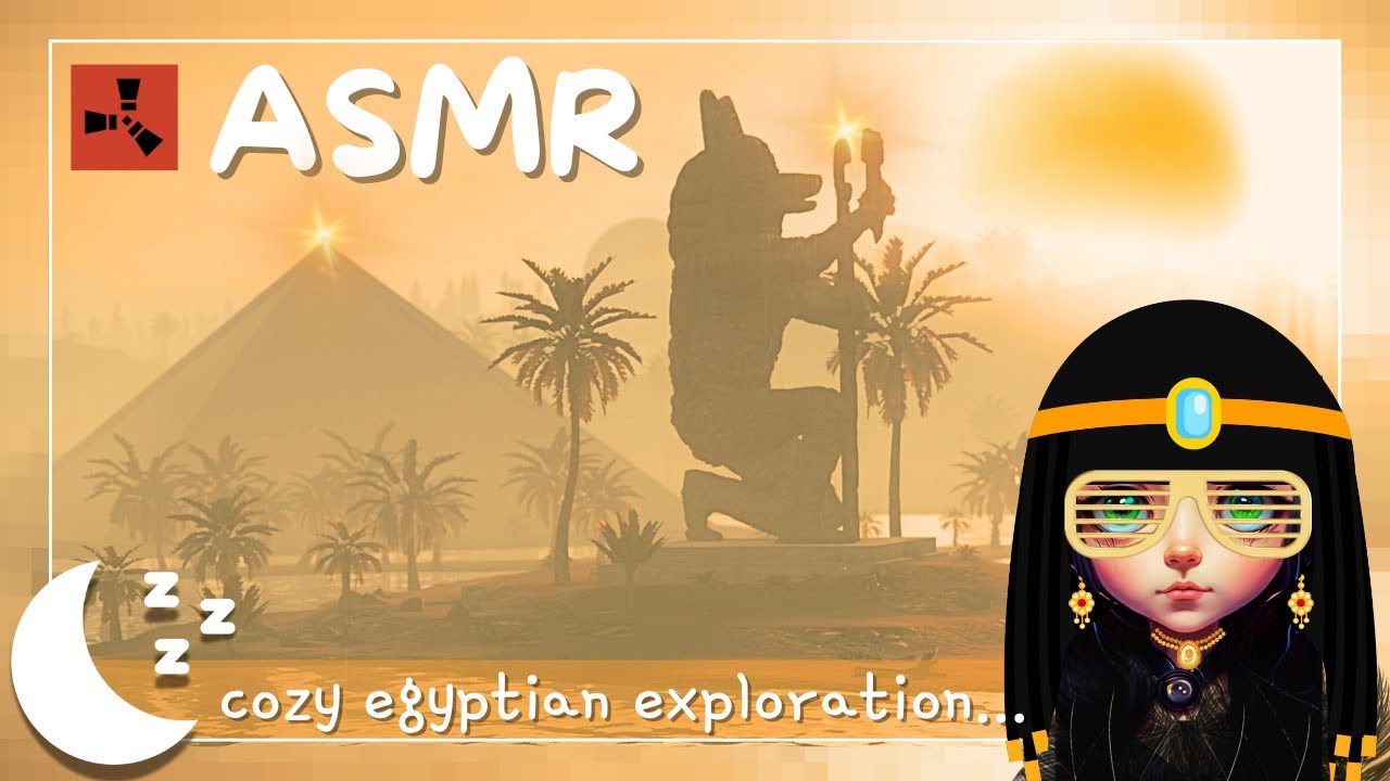 ASMR Rust 🎧 Egyptian Custom Map 🏺🐪 Gum Chewing Whispers + Keyboard ...