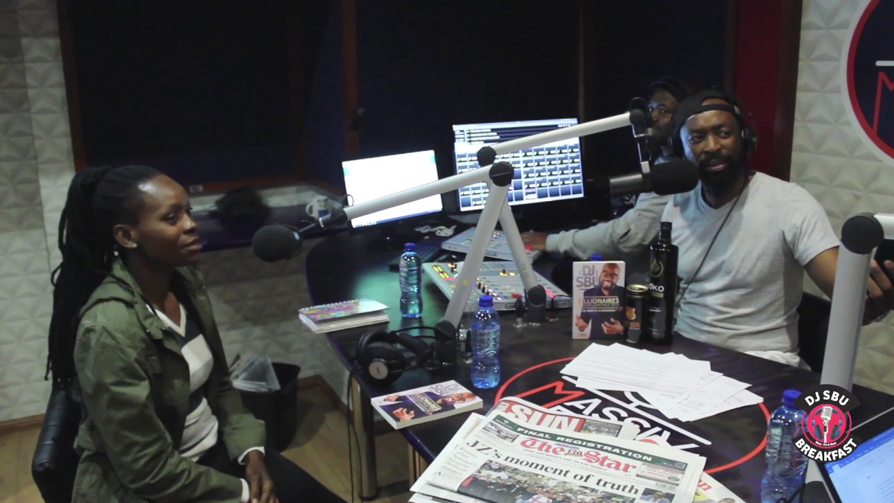 DJ Sbu and Maude Khumalo take part in a Sports Quiz on the DJ Sbu ...