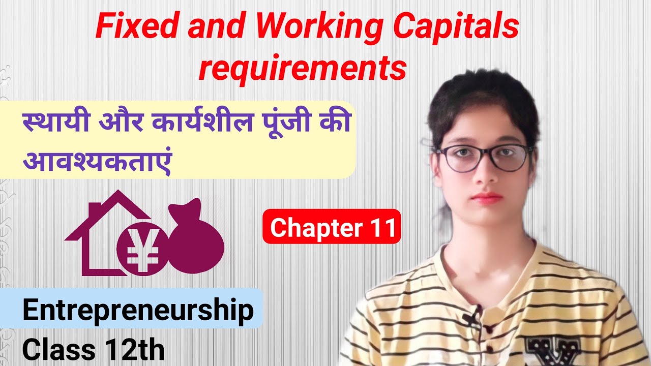 Fixed and working capitals requirements "class 12th"Entrepreneurship ...