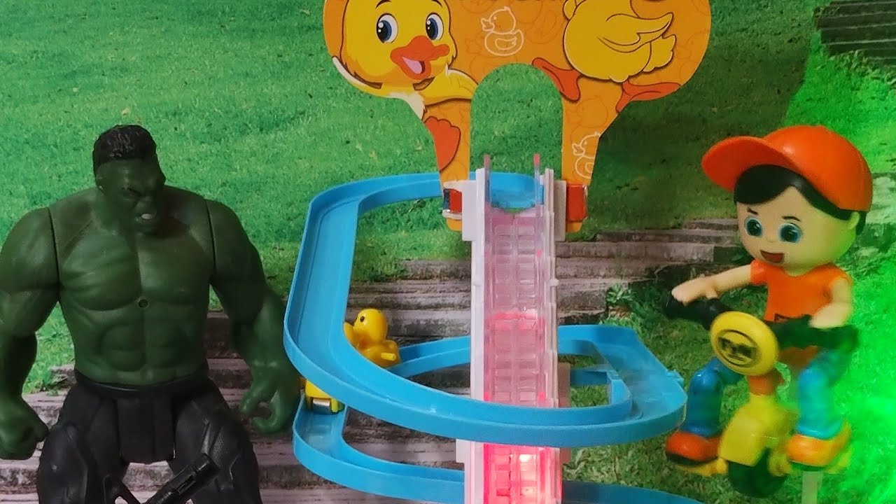 SMALL DUCK SLIDING AT TIME - YouTube