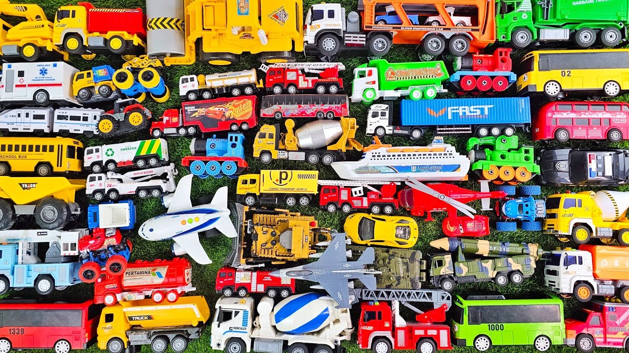 Mobil Mobilan Polisi, Mobil Truk Molen, Ambulance, Kereta Thomas, Damkar, Mobil Balap 661 - YouTube