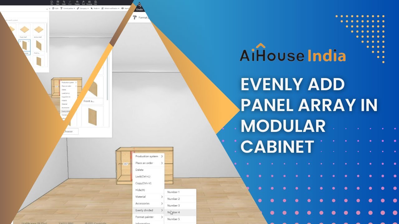 How to evenly add panel array in modular cabinet | Training Video 155 ...