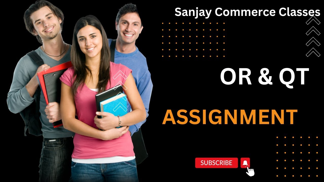 Assignment / Operation Research and Quantitative Technique / Part-1 - YouTube