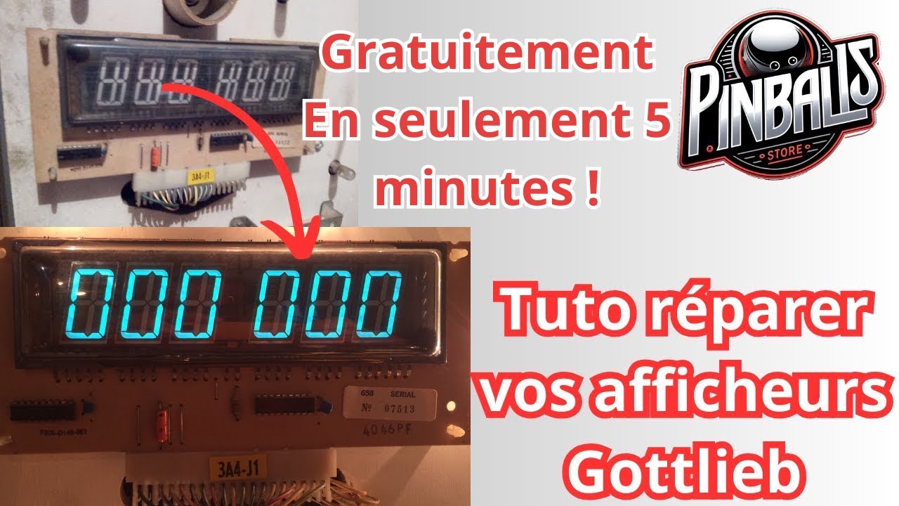 Tuto Pinballs Store - Réparation afficheur Flipper Gottlieb 6 digits ...