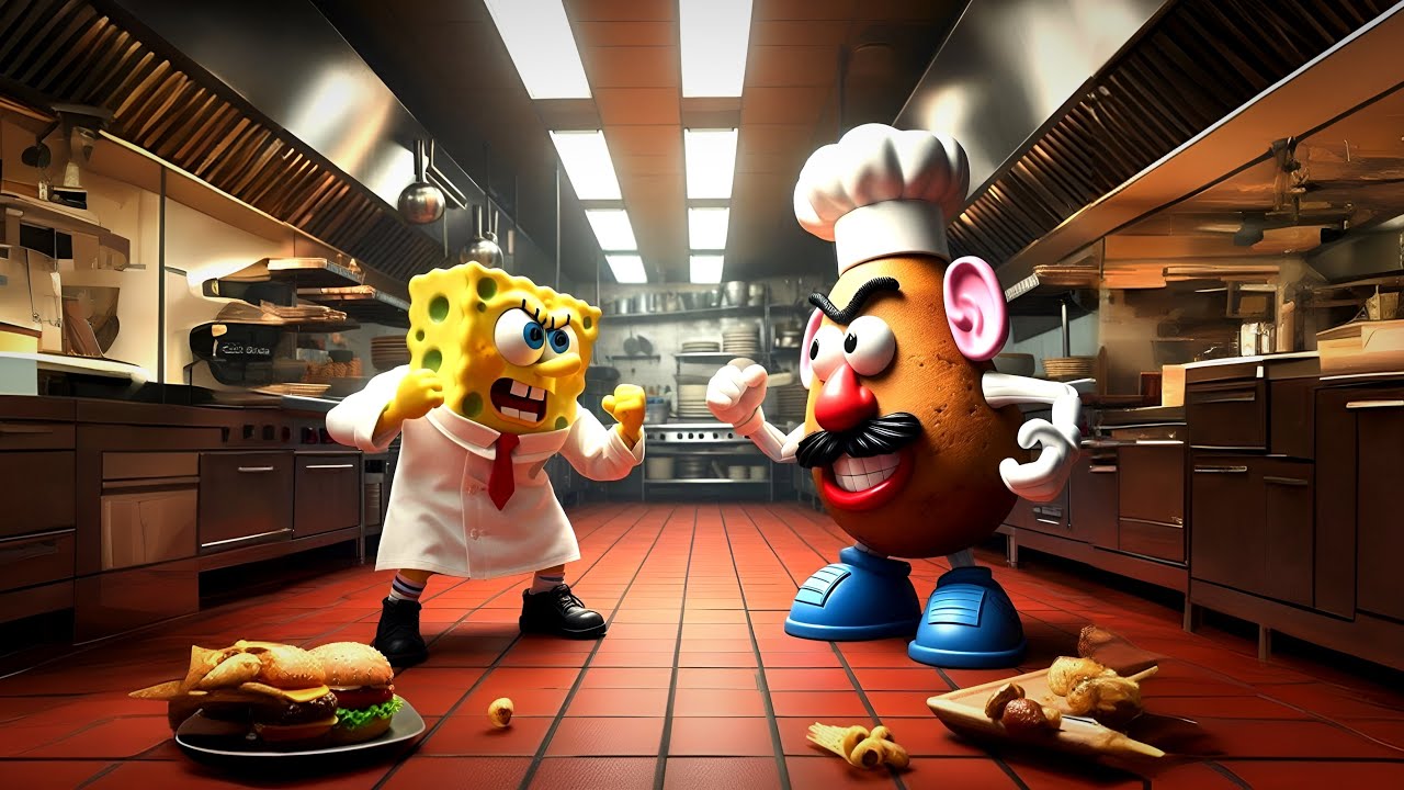 SpongeBob vs Mr. Potato Head - YouTube