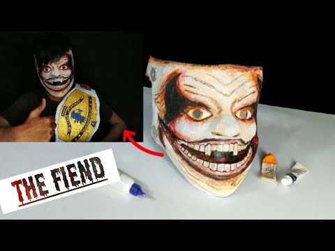 How to make WWE Bray Wyatt mask "The Fiend" from paper | RV world - YouTube
