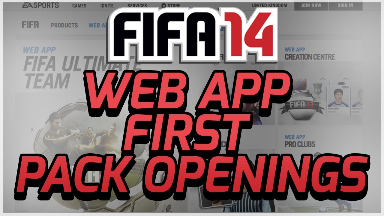 FIFA 14 ULTIMATE TEAM - WEB APP- MY FIRST PACKS! - YouTube