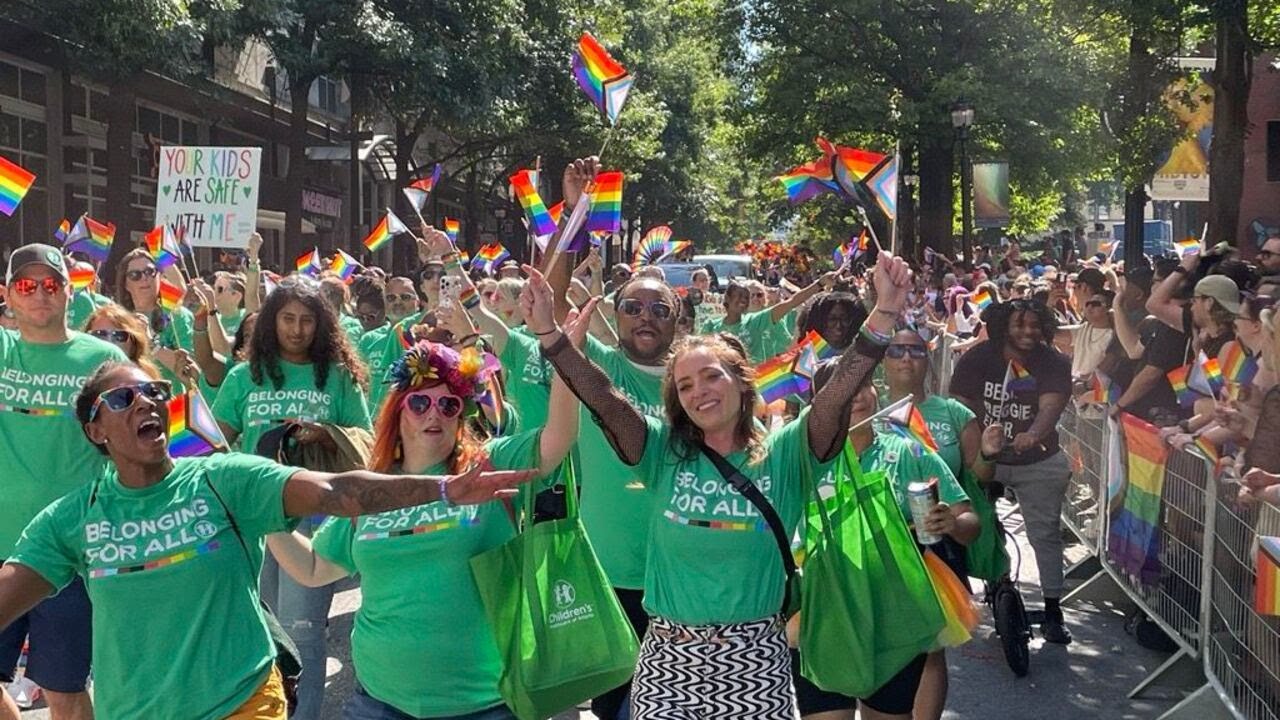 Transgender youth among attendees at Atlanta Pride Parade - YouTube