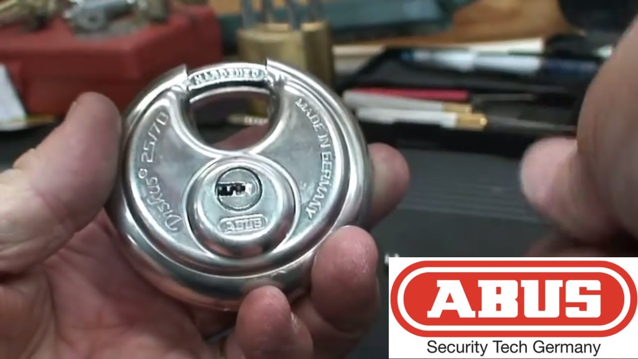 (8) Abus Diskus 25/70 Dimple Padlock Bumped Open - YouTube