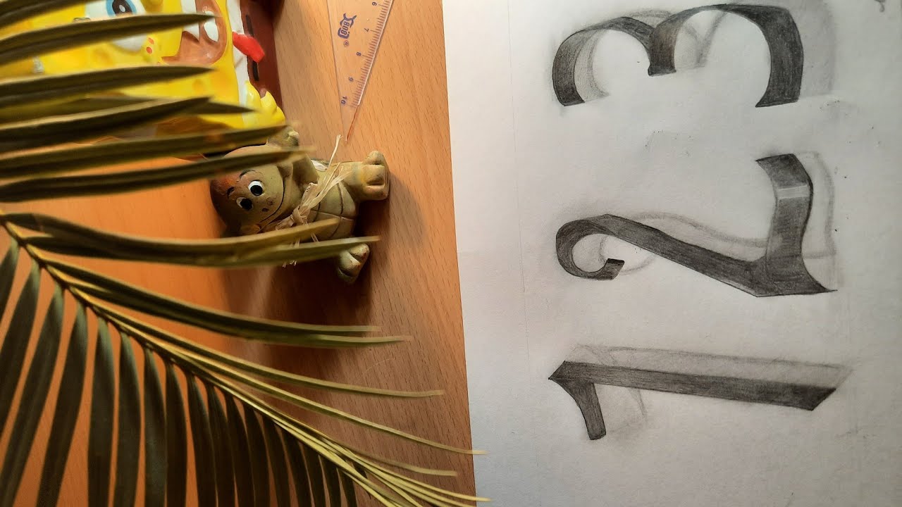 Numbers in 3D💥#art#painting #drawing #designer #artist #artis # ...