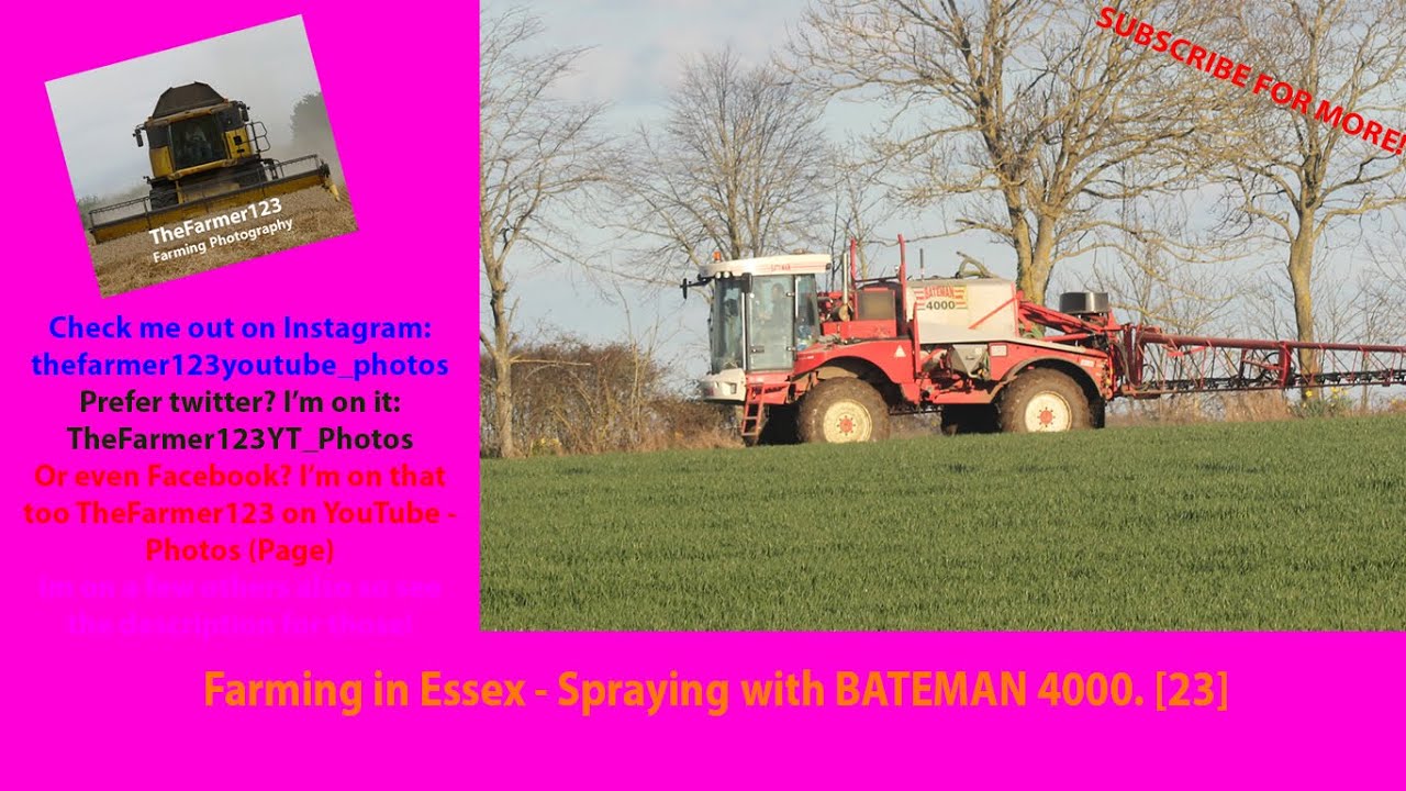 Farming in Essex - Spraying with BATEMAN 4000. [23] - YouTube