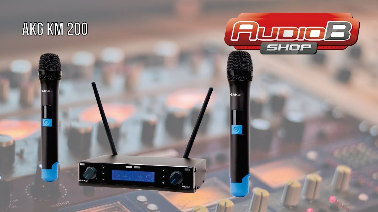 Microfones Wireless AKG KM 200 - AudioBShop - YouTube