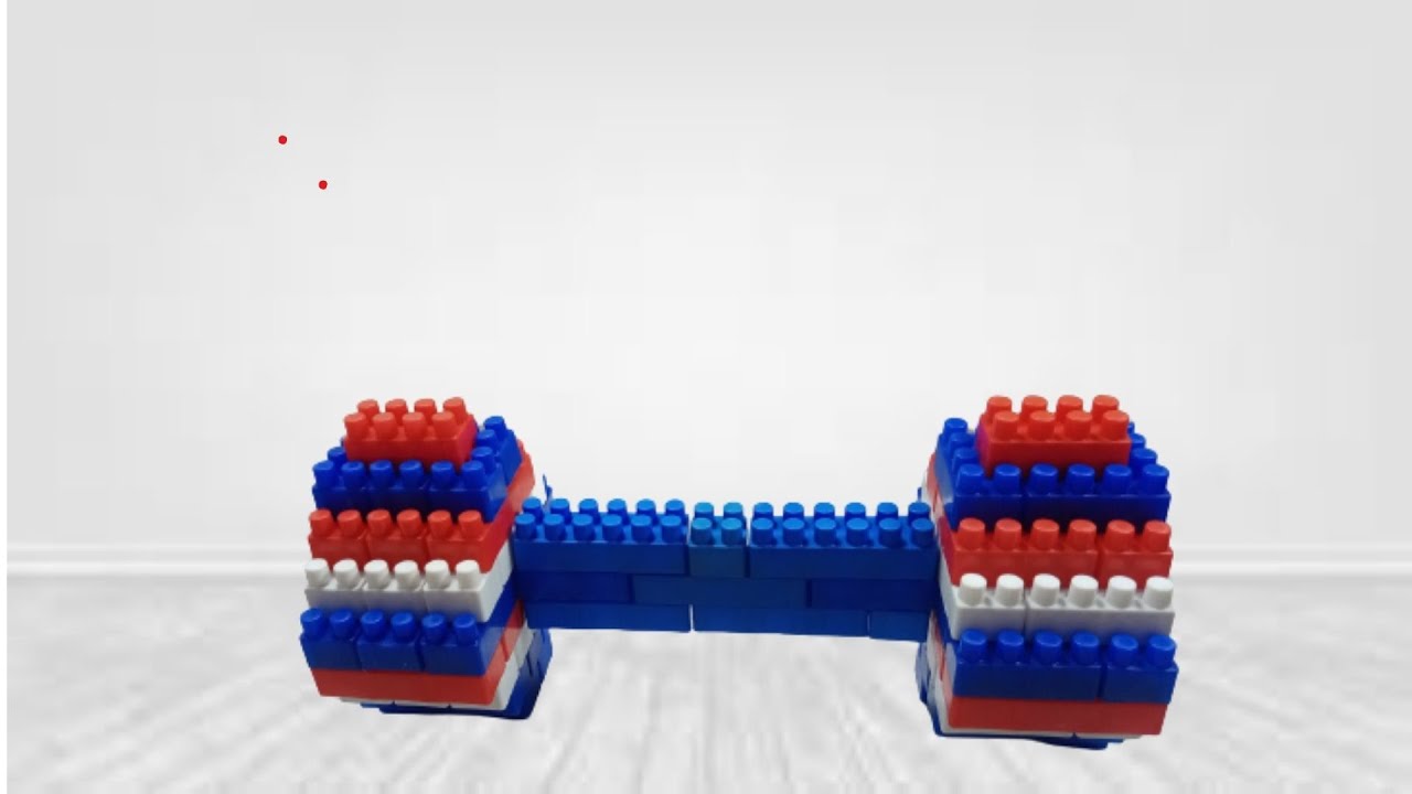 how to make dumbbell || making dumbbell with blocks - YouTube