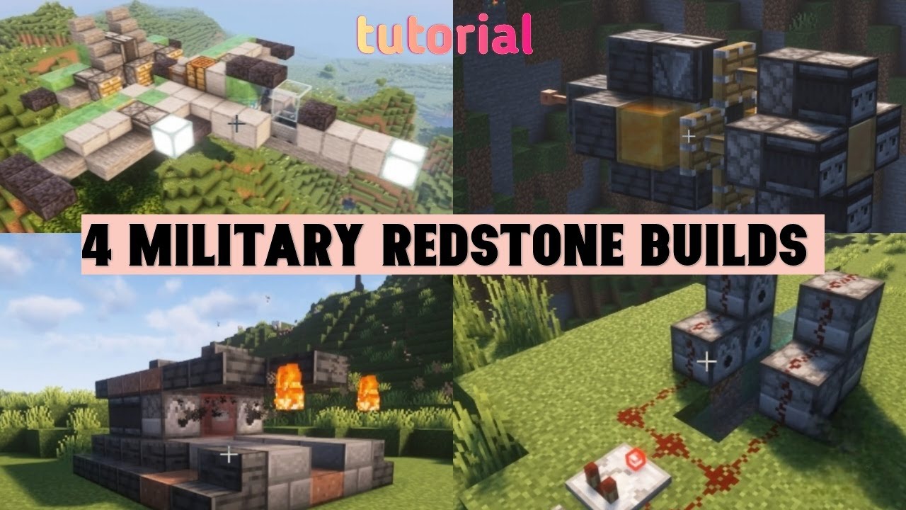 Minecraft: +4 military redstone builds +1.20 - YouTube