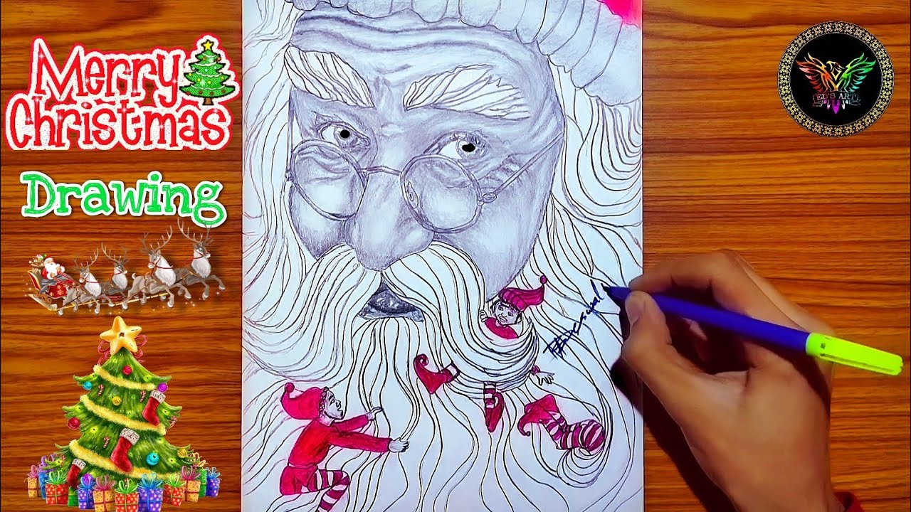 Santa Claus Realistic Drawing | By GRAPHITE PENCIL and PENCIL COLOURS ...