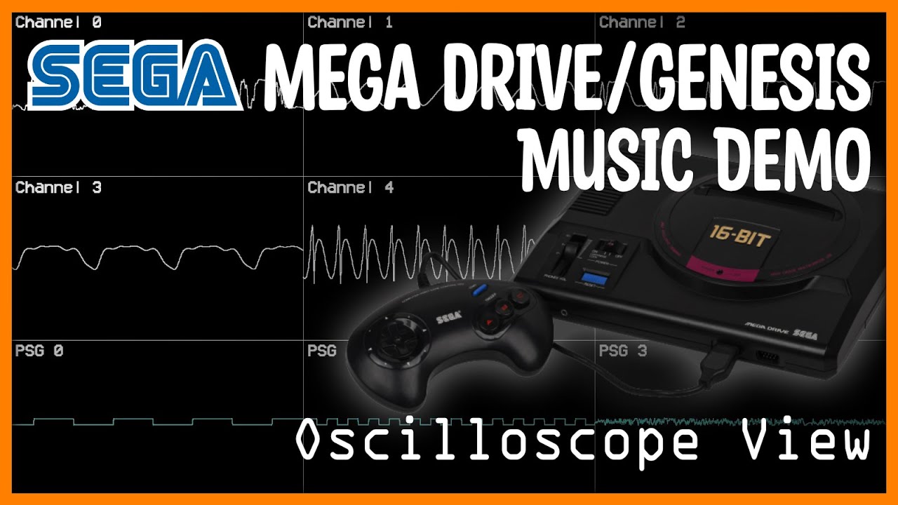 Mega Drive-Styled Music Demo - Oscilloscope View - YouTube