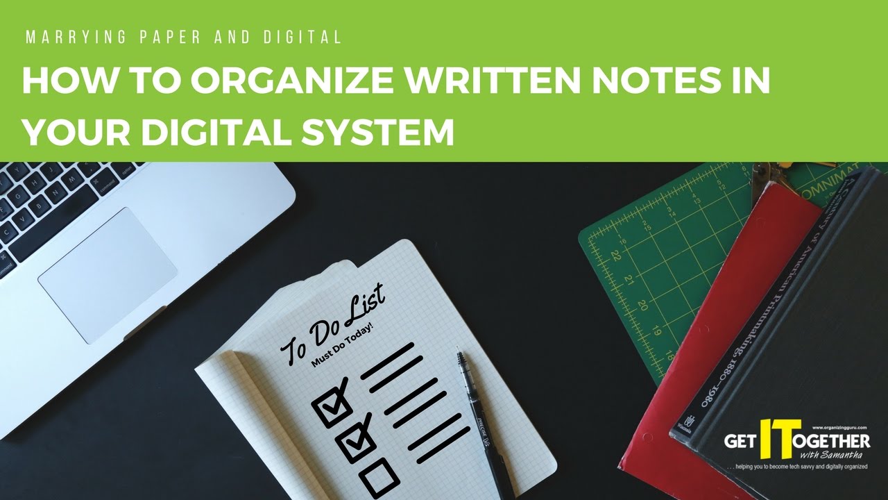How To Organize Written Notes In Your Digital System - YouTube