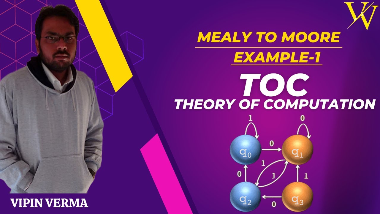 10 Mealy To Moore Machine Conversion Example 1 Toc Theory Of Computation Vipin Verma Youtube