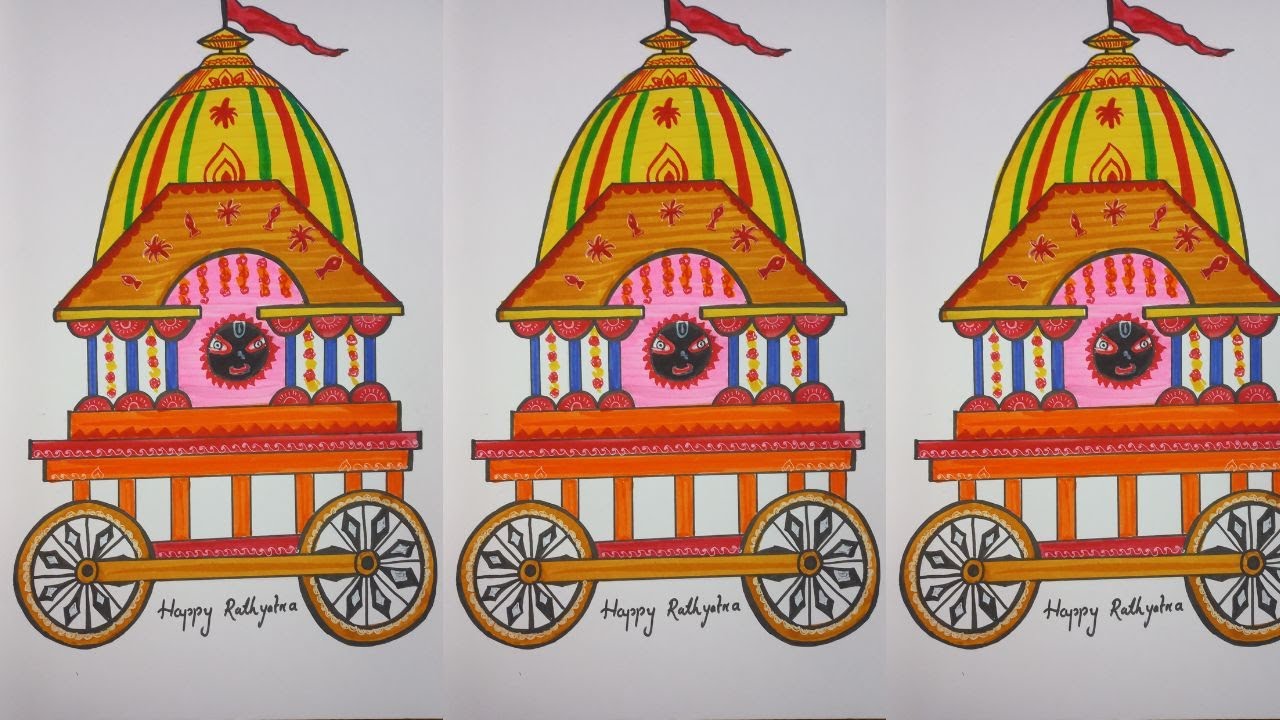 How to draw Ratha | Cart Festival #drawing #art - YouTube