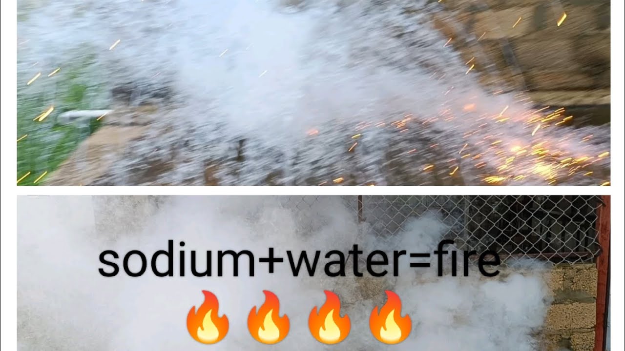 sodium+water 💦💦=fire 🔥🔥# sodium fire video #maneeshhacker - YouTube