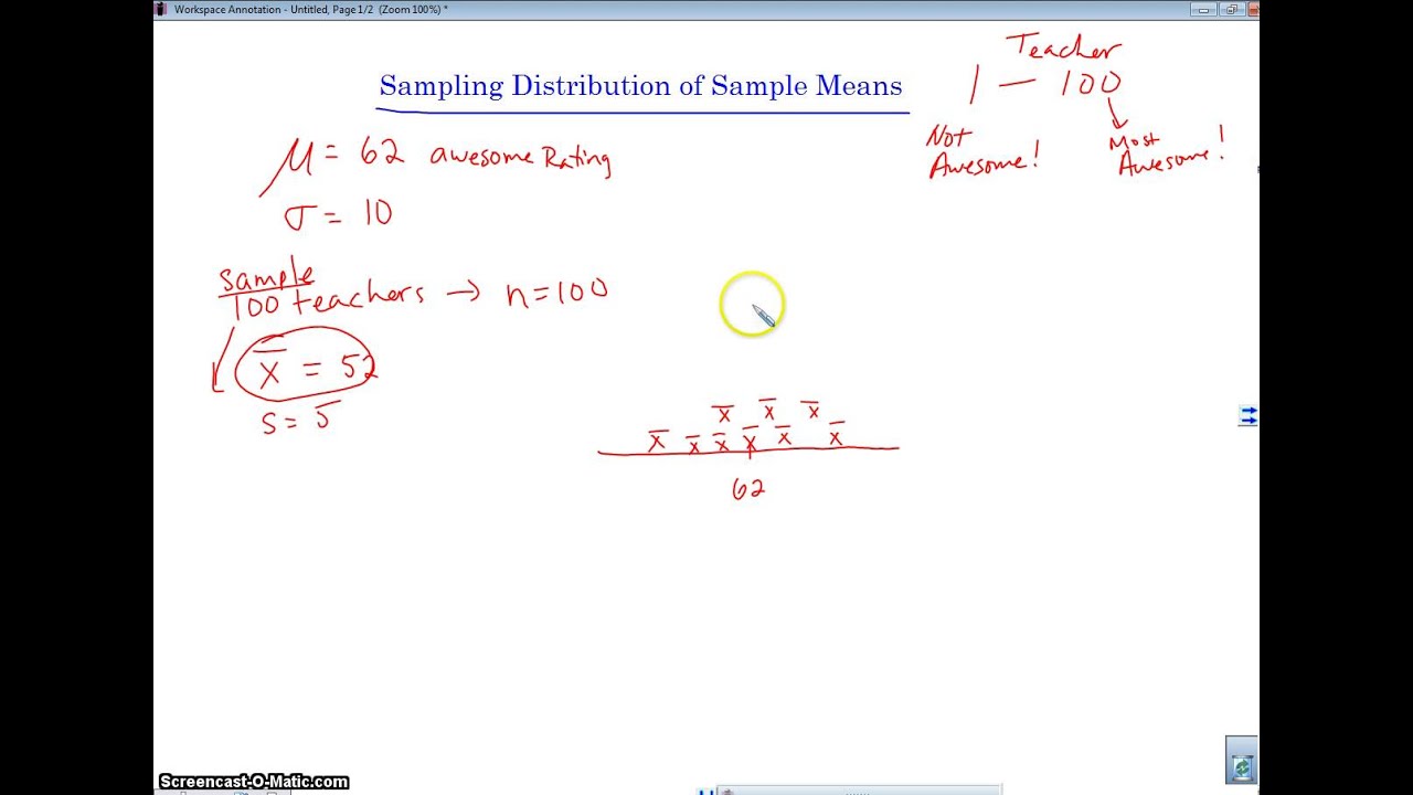 Sampling Distribution of Sample Means - YouTube