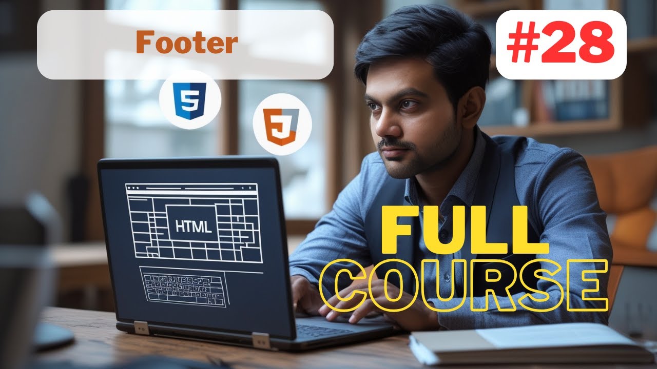Lecture 28👍 |Creating stunning footer section using html and css ...