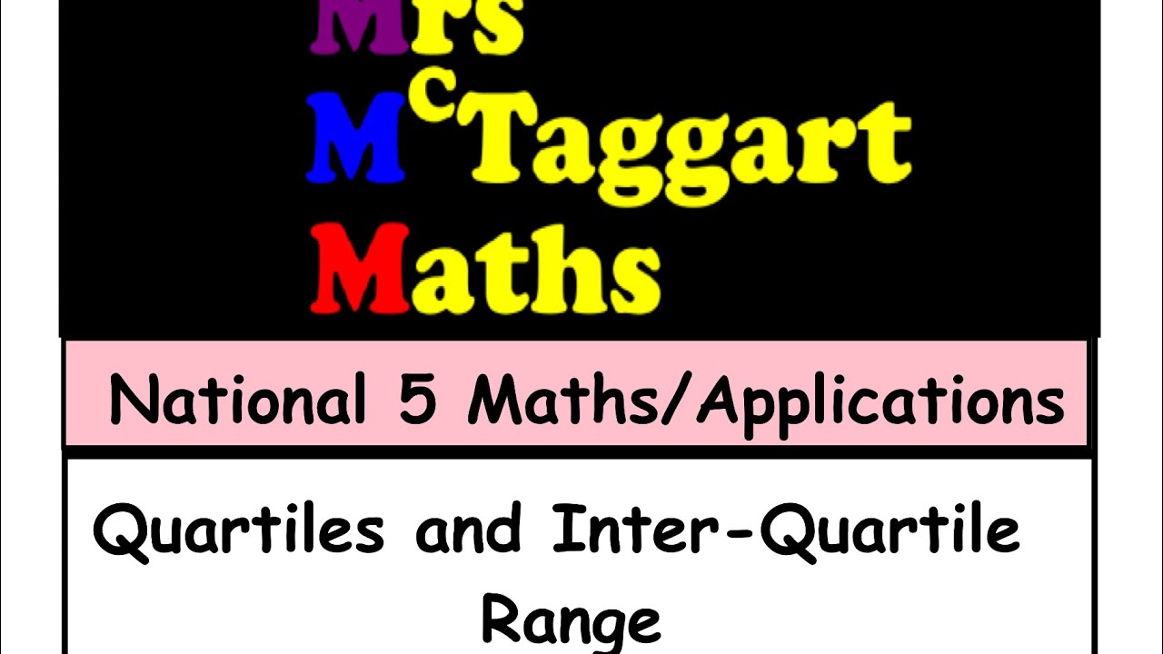 national 5 maths quartiles and interquartile range - YouTube
