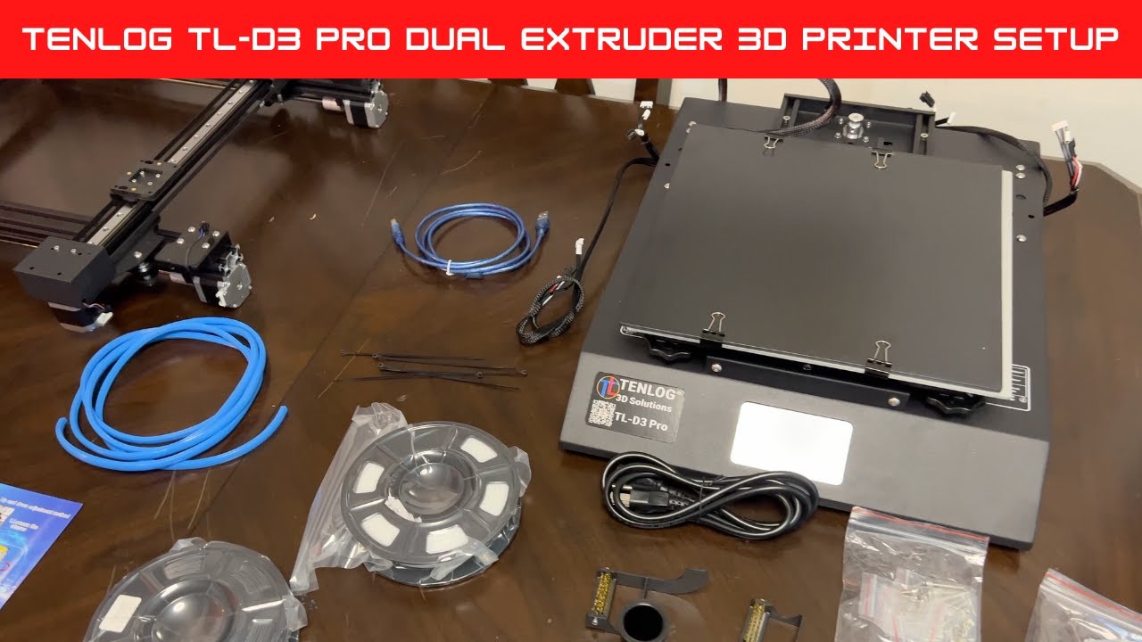 TENLOG TL-D3 Pro Dual Extruder 3D Printer Setup! - YouTube