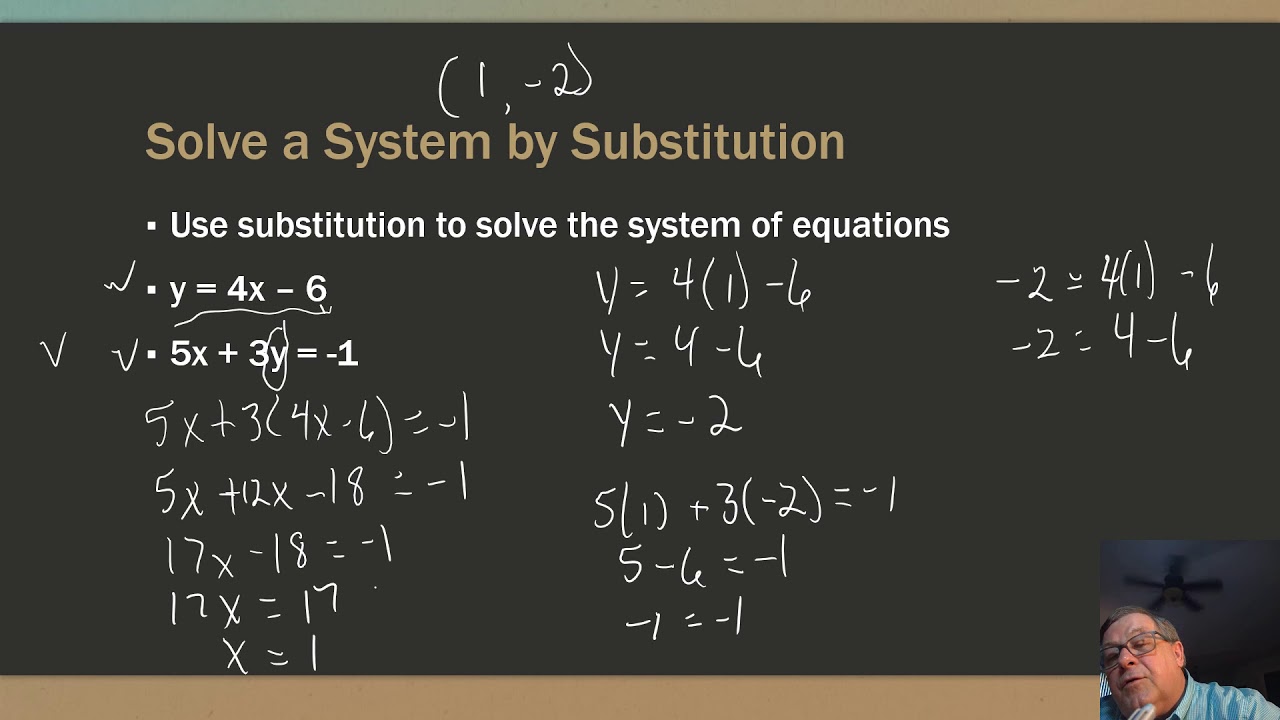 Solve a System by Substitution - YouTube