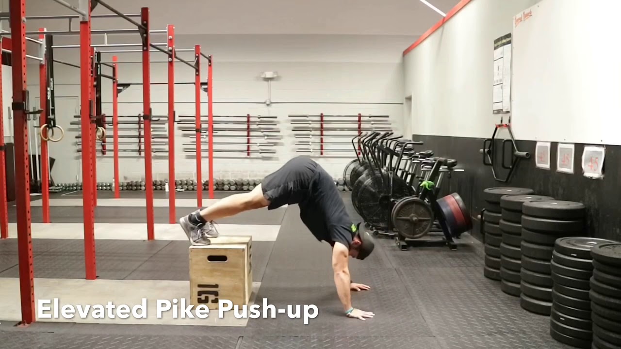 Elevated Pike Push-up - YouTube