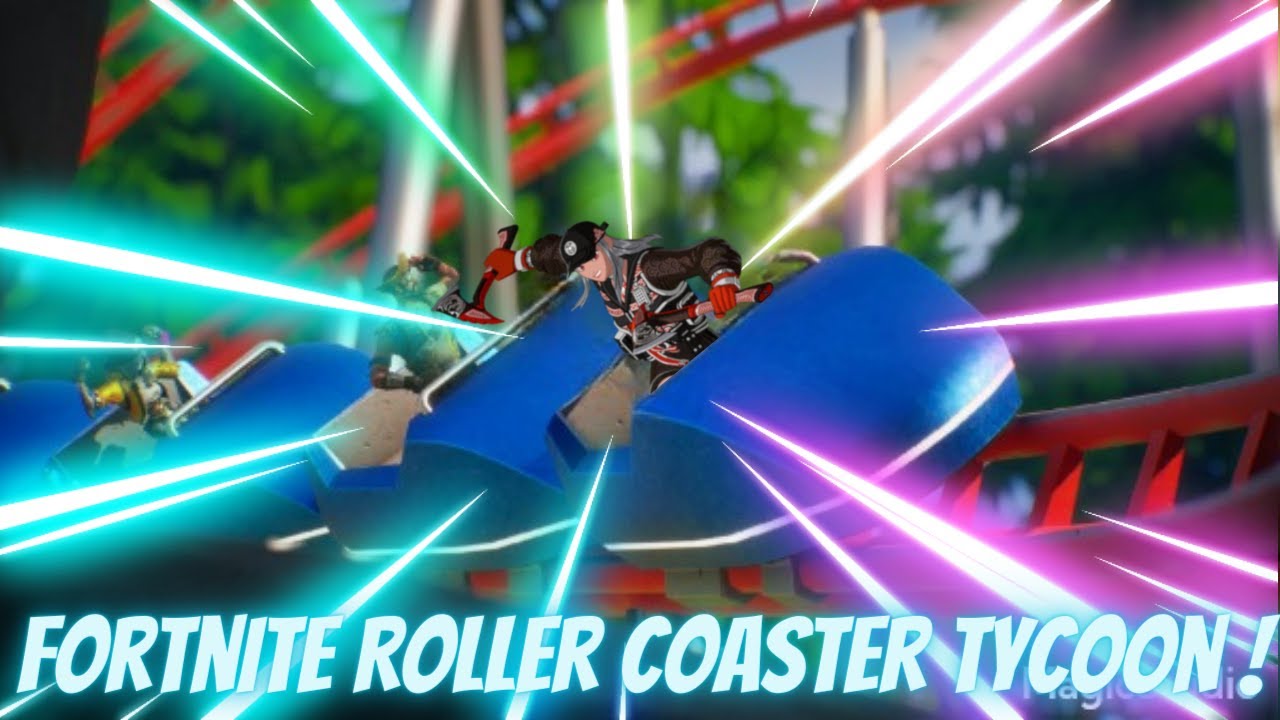 J'ai créer mon parc d'attraction 🎢🎡( fortnite roller coaster tycoon ...