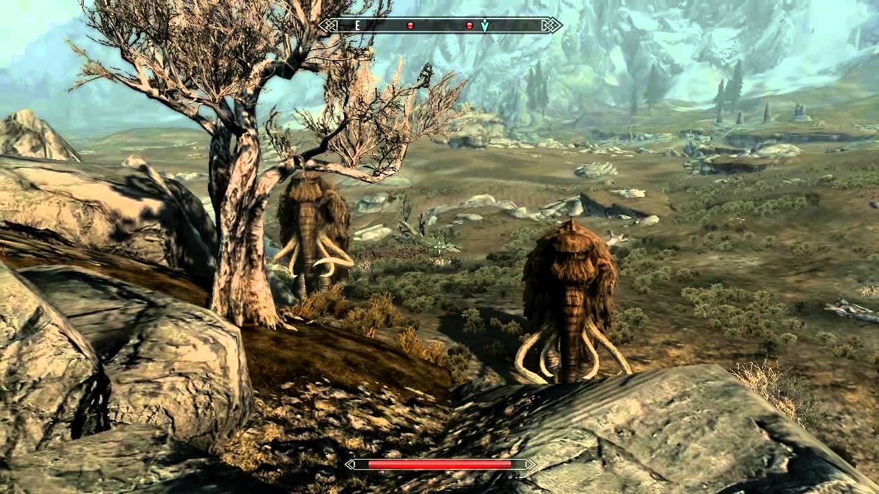 Skyrim - A flying Mammoth!! - YouTube
