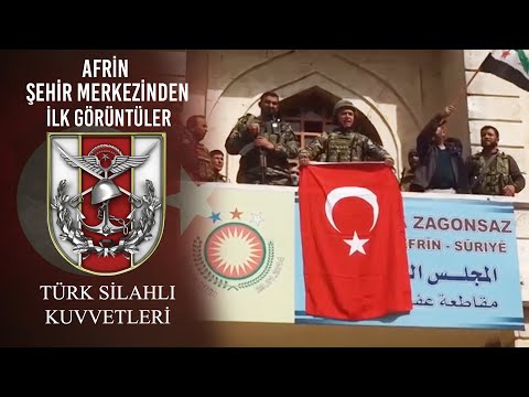 Afrin şehir merkezinden ilk görüntüler