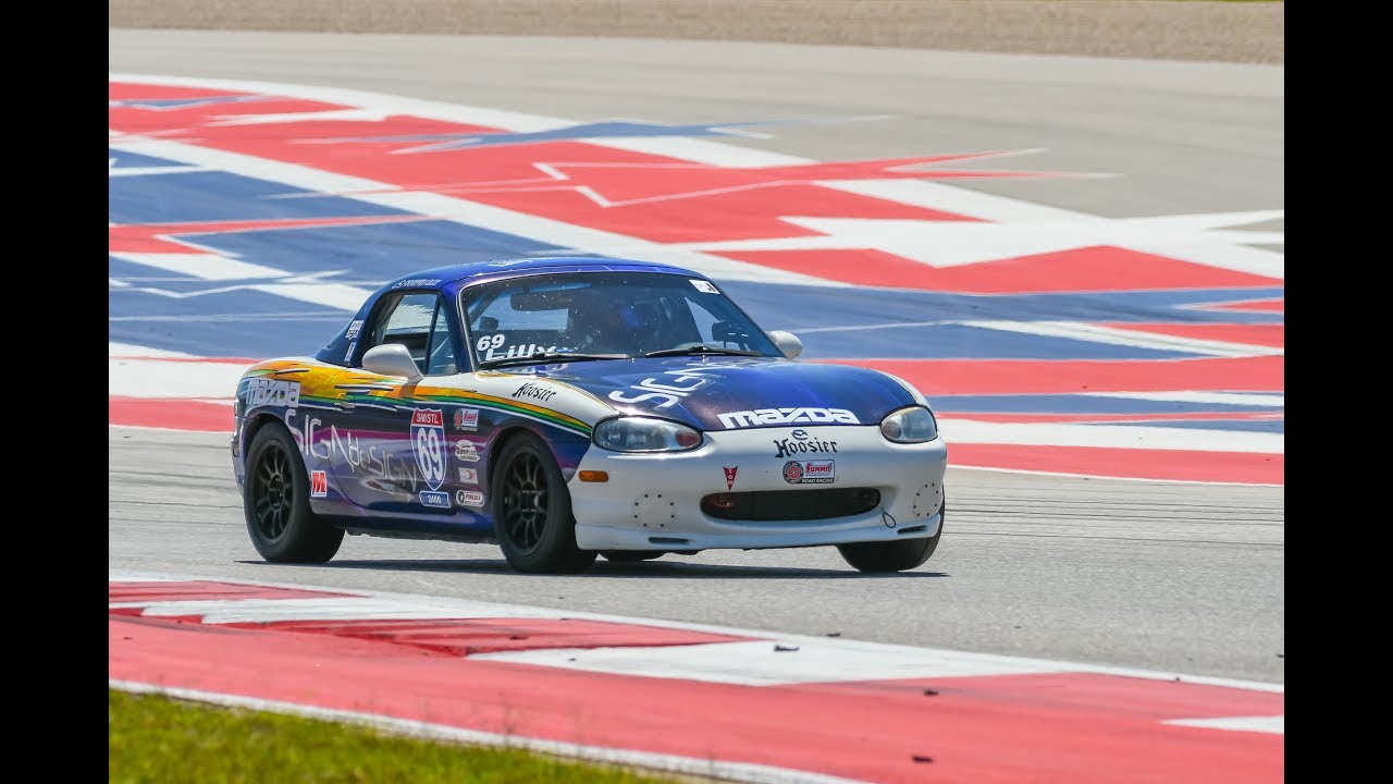 Saturday March 25 Spec Miata Race at COTA - YouTube