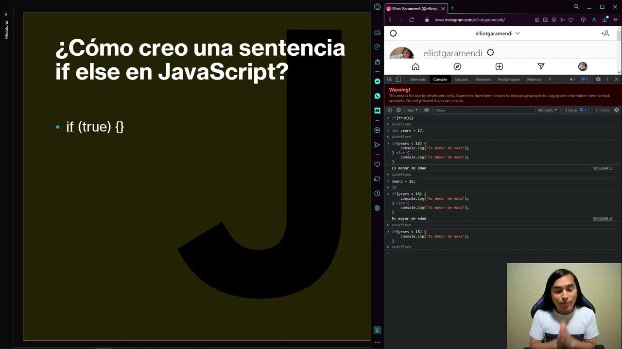 17 Cómo creo una sentencia if else en JavaScript - YouTube
