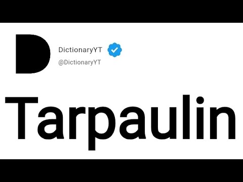 Tarpaulin Meaning in English - YouTube