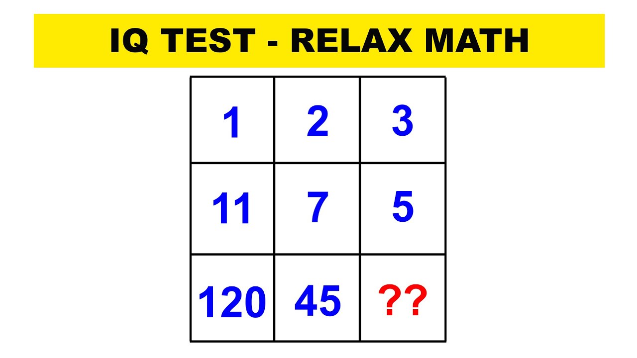 IQ Test🤔 Relax Nice Math😅 Lesson 21 - YouTube