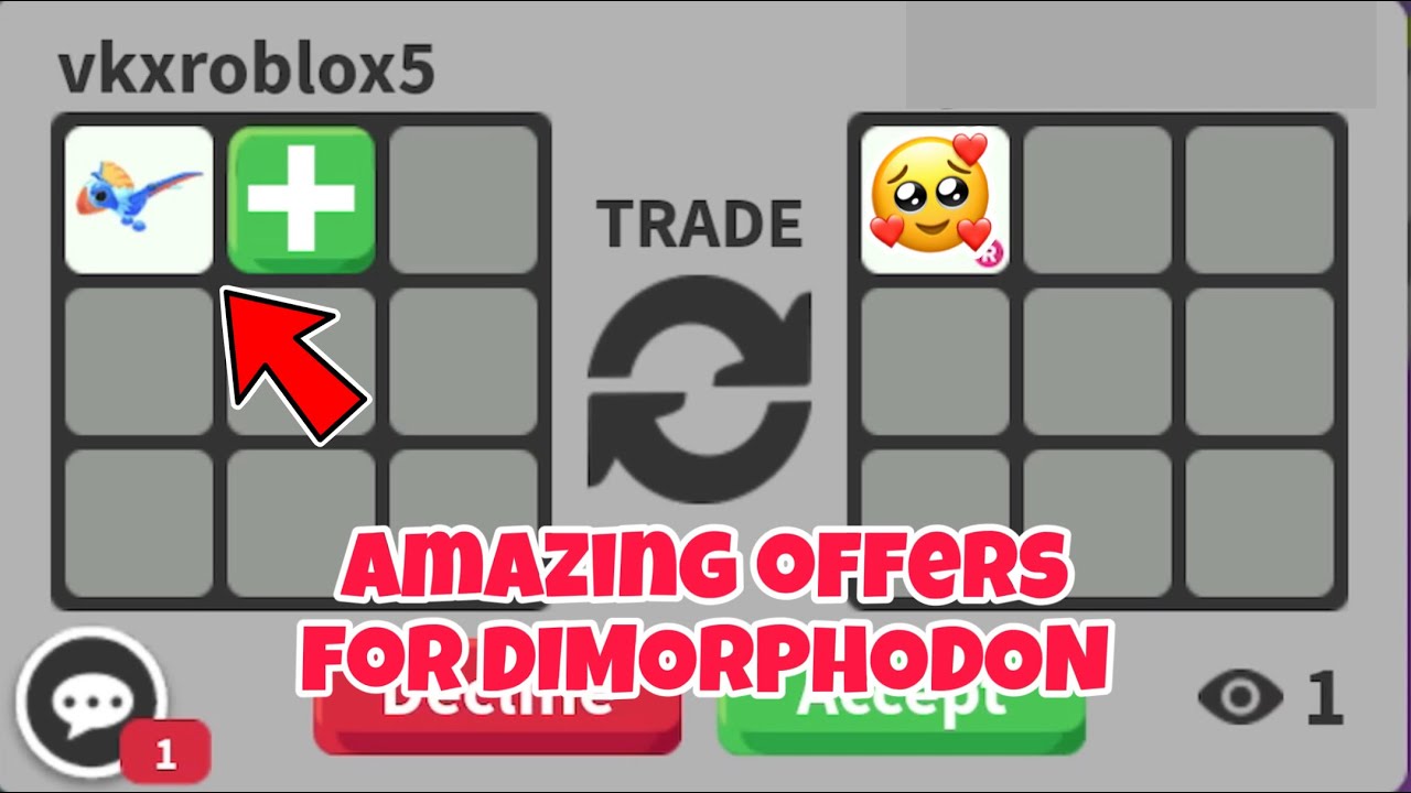 Amazing offers for Dimorphodon in adopt me!! - YouTube