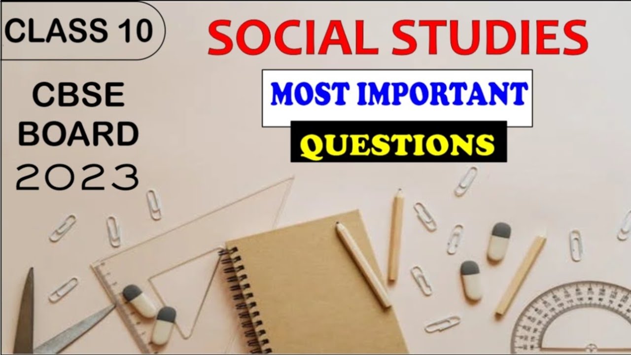 Social studies 10 Class important questions 2023 | Board paper cbse ...