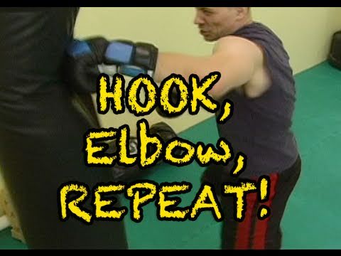 Kickboxing Training - Hook, Elbow Combo - YouTube