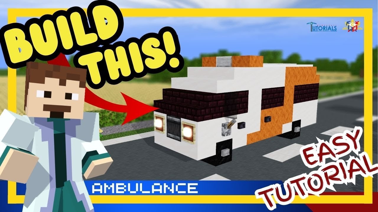 Minecraft Ambulance Tutorial MCPE Bedrock Java Edition Tutorial by Crafter Philippines - YouTube