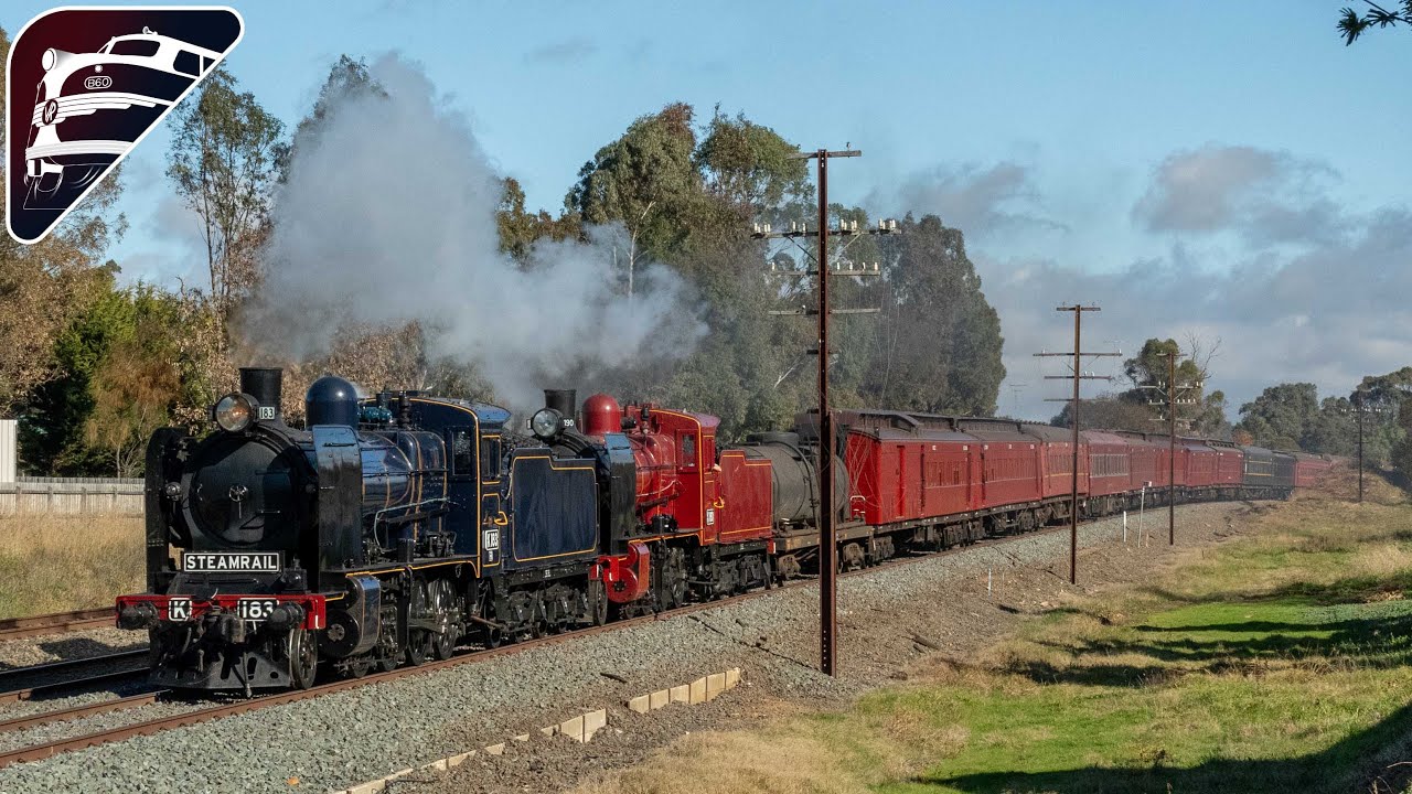K183 & K190 Race Up the North East | Steamrail's Shepparton Steam ...