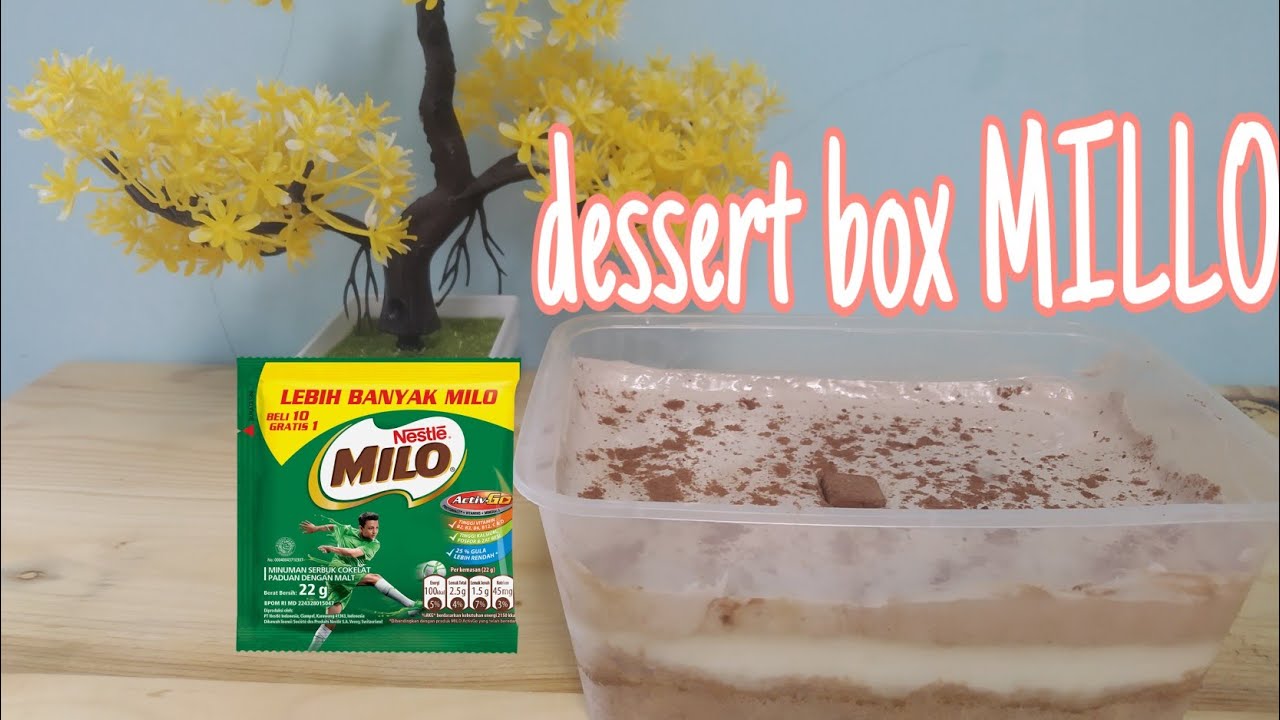 dessert box Milo pakai dalgona Milo - YouTube