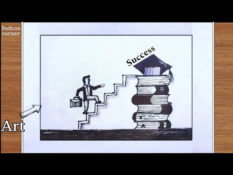 Step by Step Drawing | Success Journey Sketch | Creative Art Idea # ...