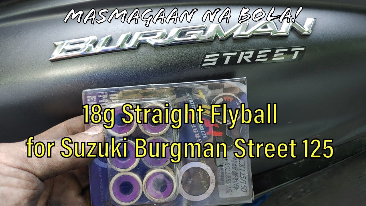 18g flyball/roller weight para sa Suzuki Burgman Street - YouTube