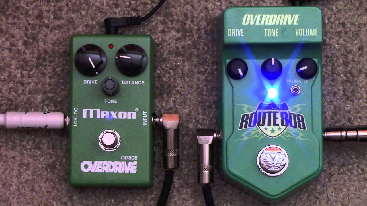 Maxon OD808 Vs Visual Sound Route 808 Overdrive Pedal Shootout With ...