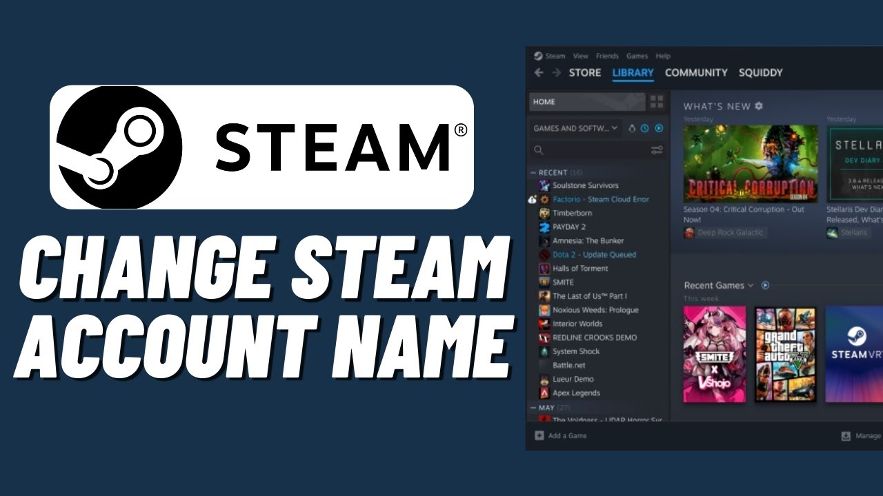 How To Change Steam Account Name (2023) - YouTube