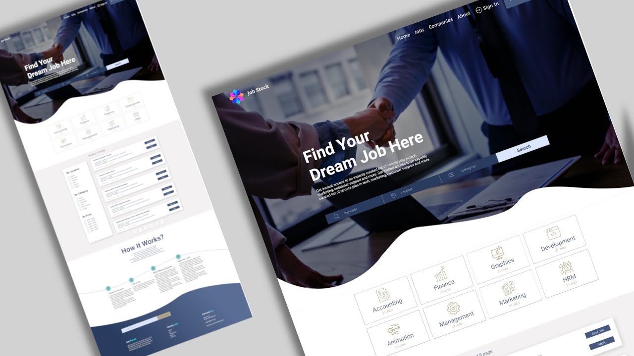 Design A Website In Under 25 Minutes With Figma | Job Portal Website UI ...