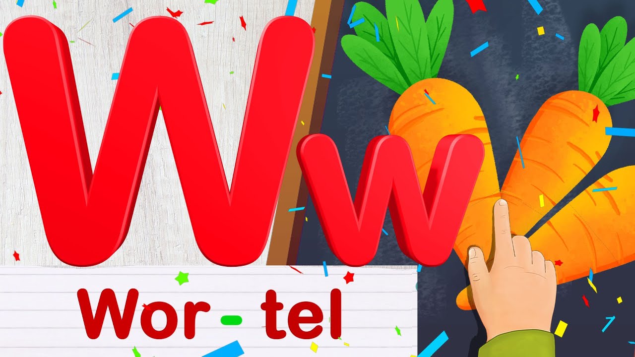 Belajar huruf W untuk anak PAUD/TK dan SD - YouTube