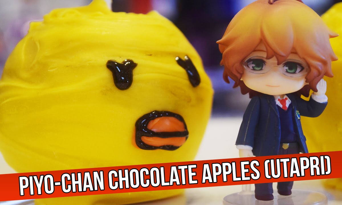 Anime Baking DIY: Piyo-chan Chocolate Apples (UtaPri) - YouTube